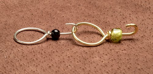 Circle Link Beaded Chain Necklace | Contemporary Wire Jewelry