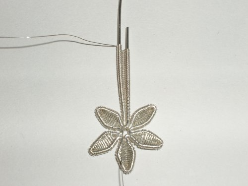 Woven Wire Lotus Flower Pendant | Wire Weaving