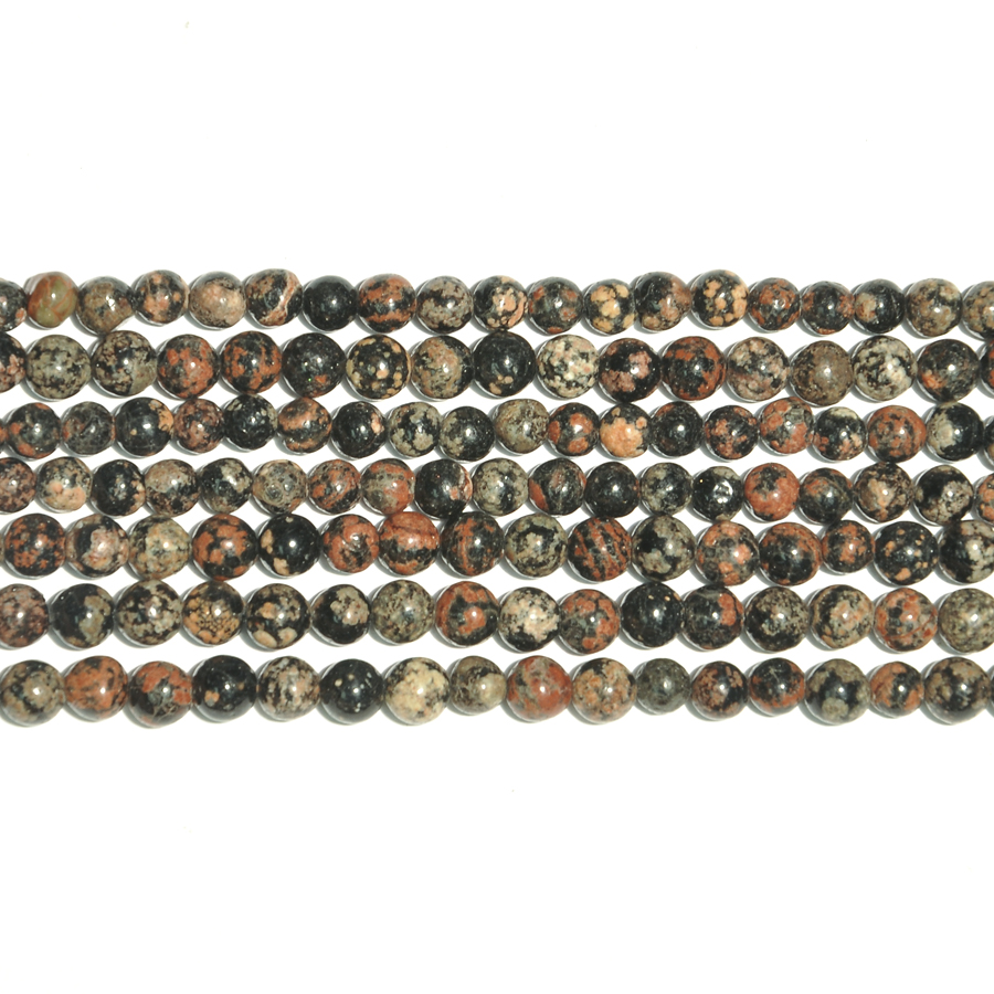 Mexican Red Snowflake Jasper 6mm Round Beads - 8 Inch Strand: Wire ...